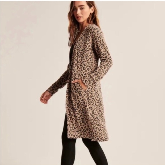 Abercrombie & Fitch | Sweaters | Animal Print Dustercardigan | Poshmark